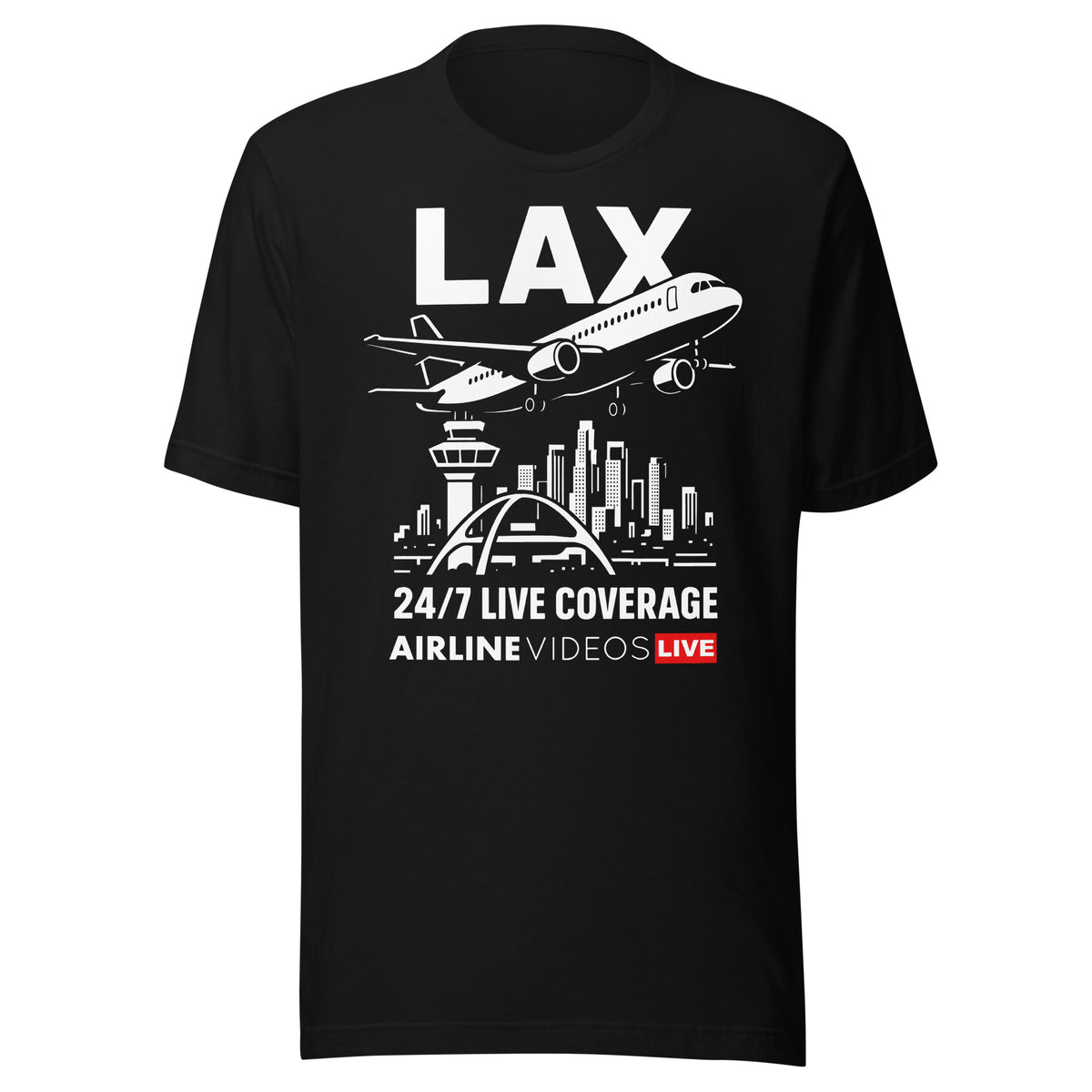 LAX 24/7 Unisex t-shirt – Airline Videos